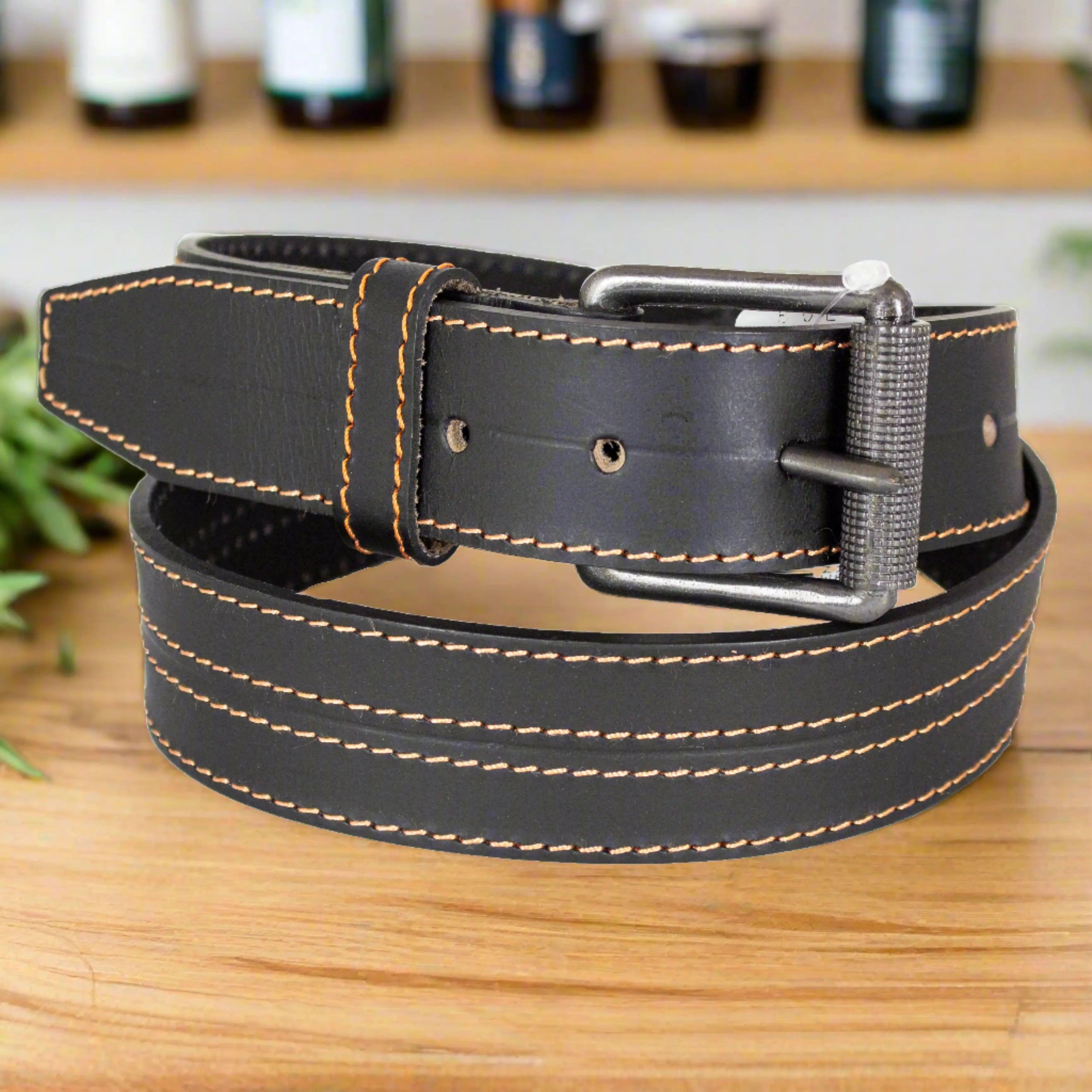 BOL Men's Roller Removable Buckle Stitch Leather Belt – Uncle Mike's ...